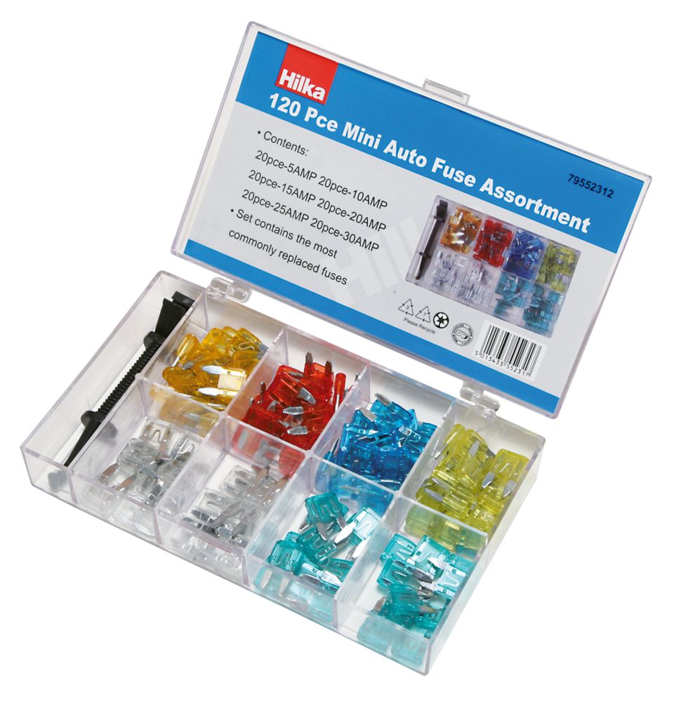 Hilka Pro-Craft Mini Blade Fuses 120 Pieces — Screwfix EU