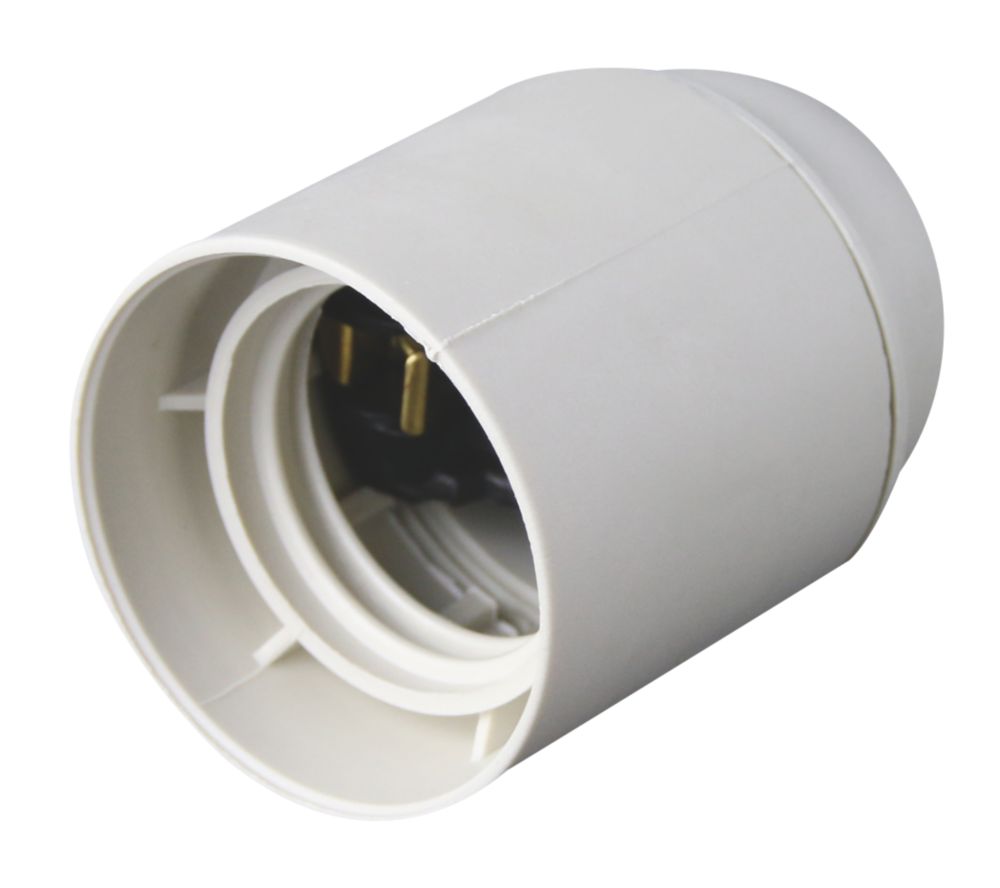 E27 Socket Smooth Sleeve White — Screwfix EU