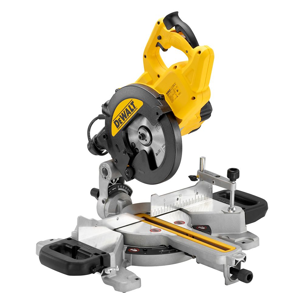 DeWalt DWS773-QS 216mm Electric Single-Bevel Sliding Compound Mitre Saw ...