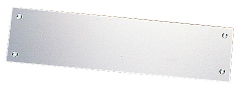 Smooth Finger Plate Satin Aluminium 75mm x 300mm — Screwfix EU