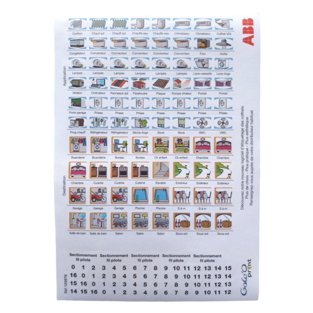 ABB Adhesive GaleO13 Label Sheets 200 Pack — Screwfix EU