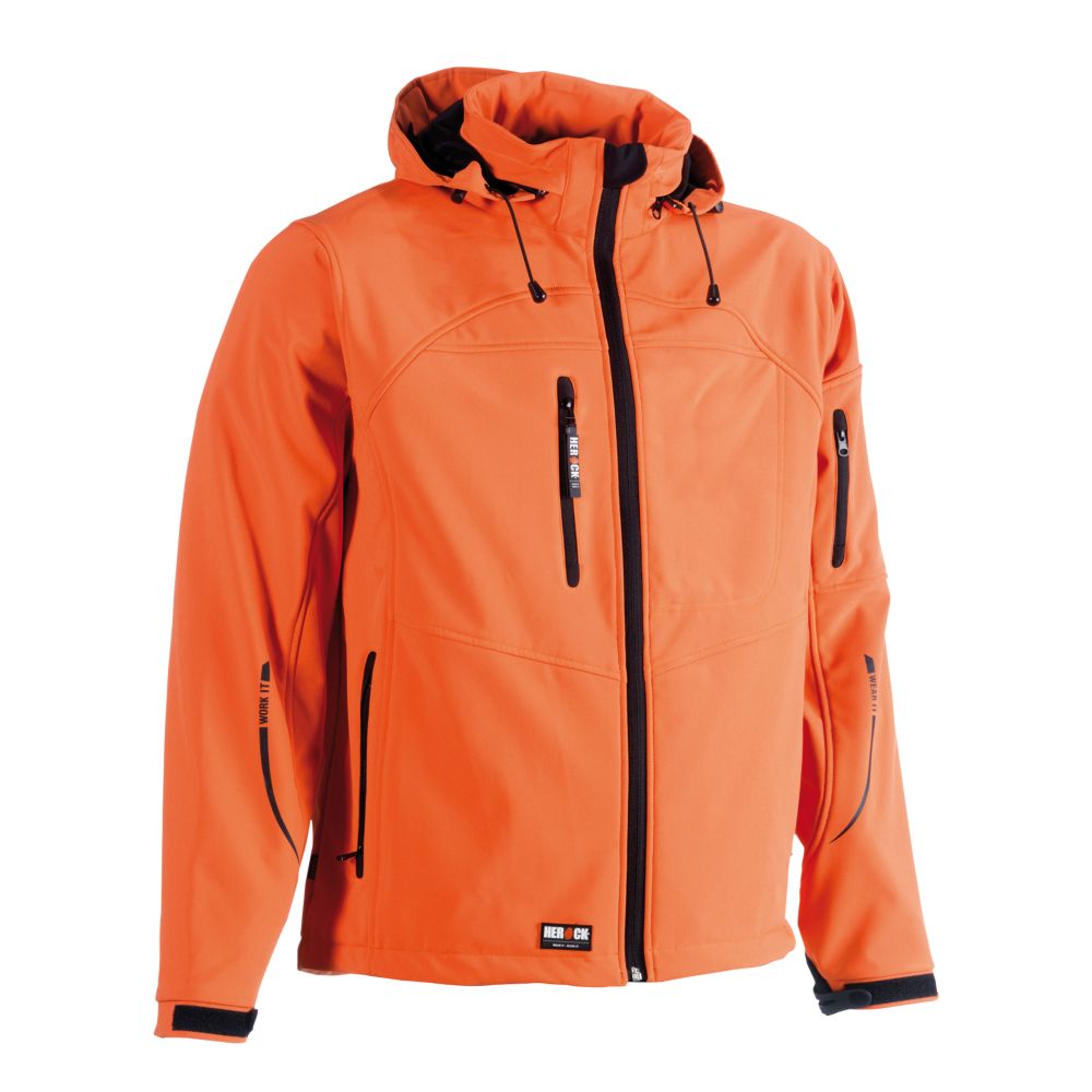 Herock Poseidon Waterproof Jacket Orange X Large — Screwfix EU