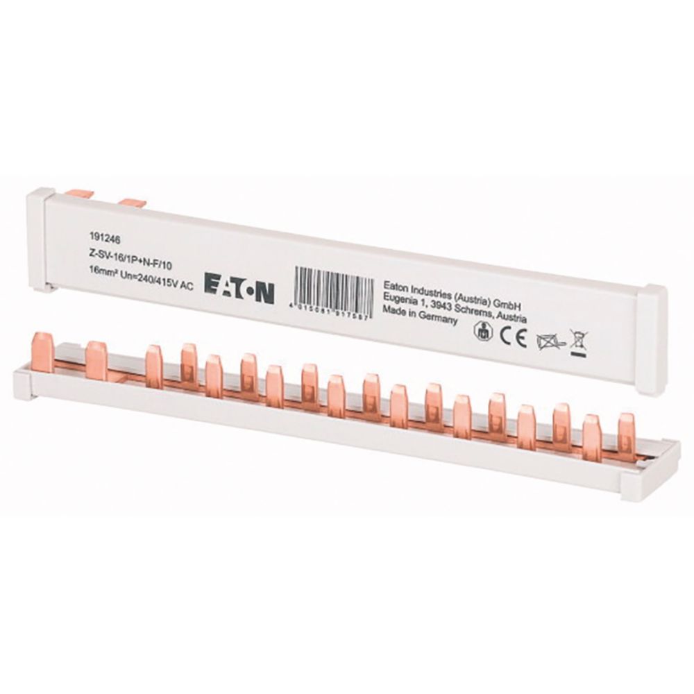 Eaton 10-Way Horizontal Busbar 177mm — Screwfix EU