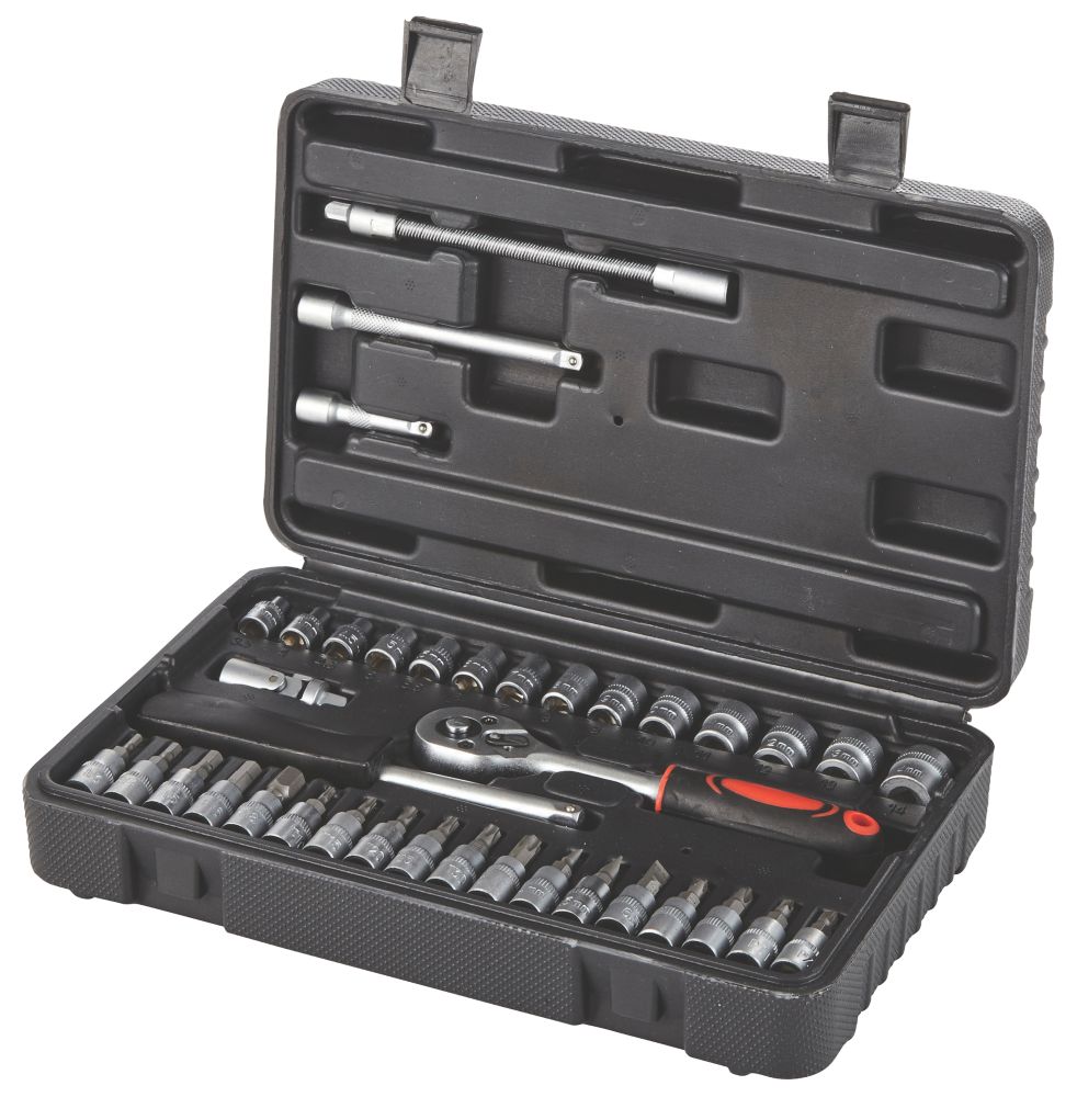 14" Drive Standard Socket Set 38 Pieces — Screwfix EU