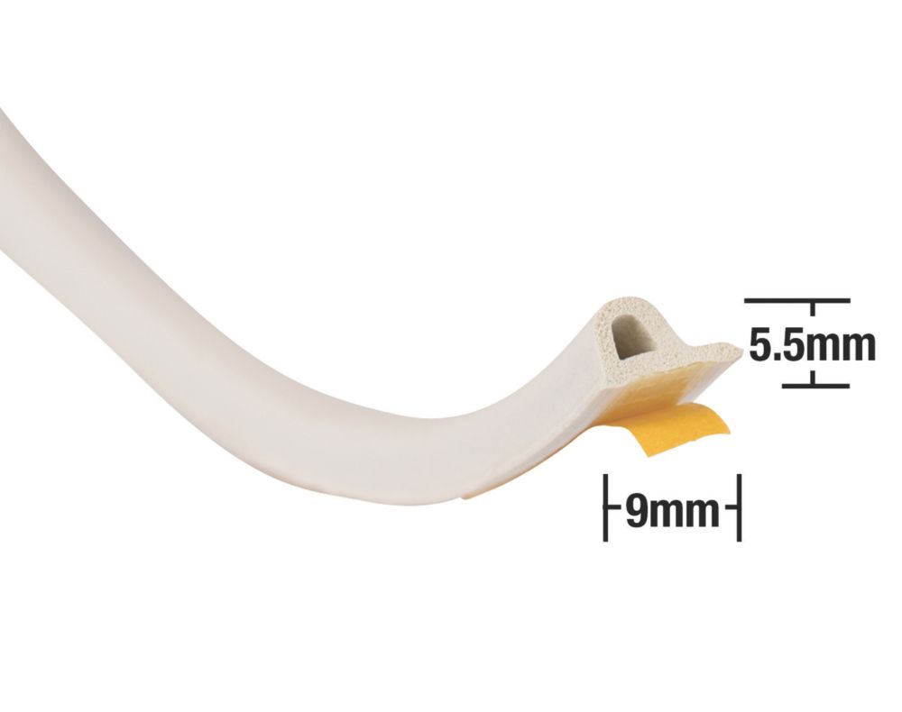 Stormguard EPDM Rubber P Strip White 20m — Screwfix EU