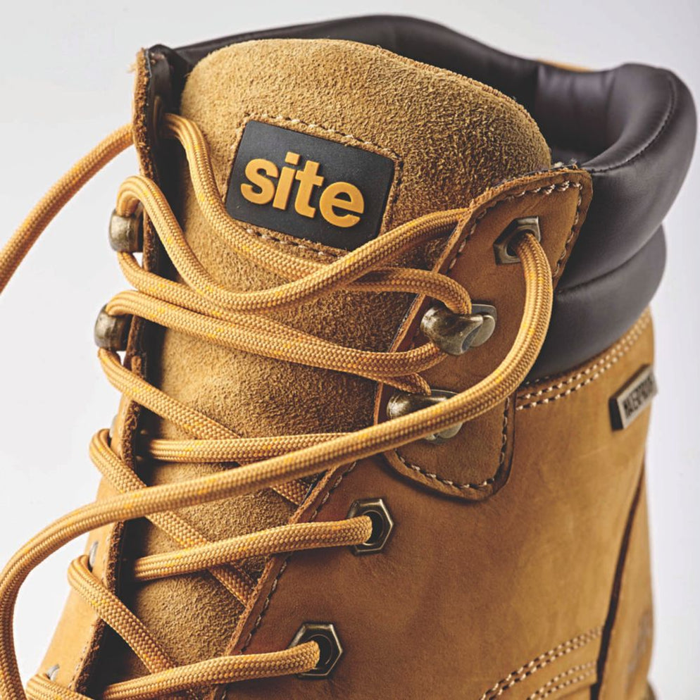 Site Savannah Safety Boots S3 Tan Size 45 — Screwfix EU