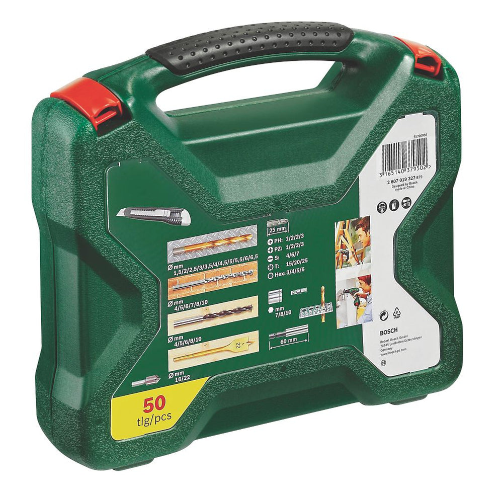 Bosch Straight & Hex Shank Mixed Drill & Screwdriver Bit Set 50 Pieces ...
