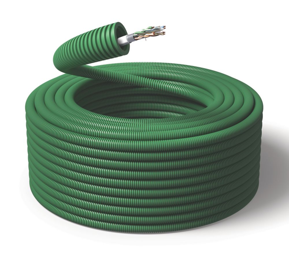 Pre-Wired Data Flexible Conduit 20mm x 100m — Screwfix EU