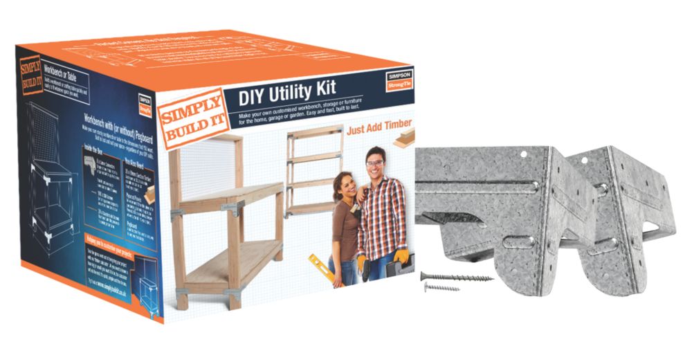 Simpson Strong-Tie Workbench Kit Metallic Galvanised Steel x — Screwfix EU