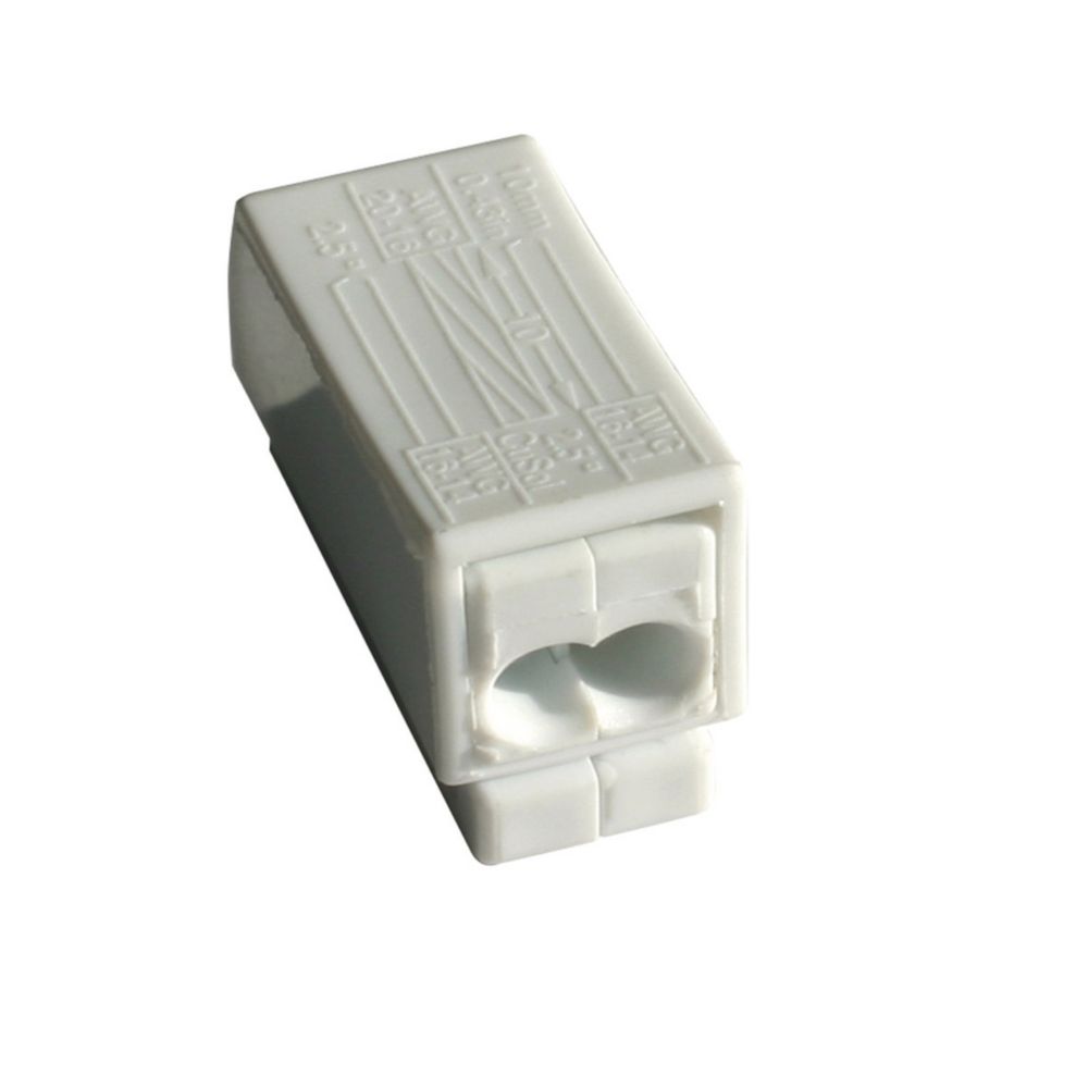 Capri - Pack de 100 conectores sin tornillos, cable flexible/rígido, 2 ...