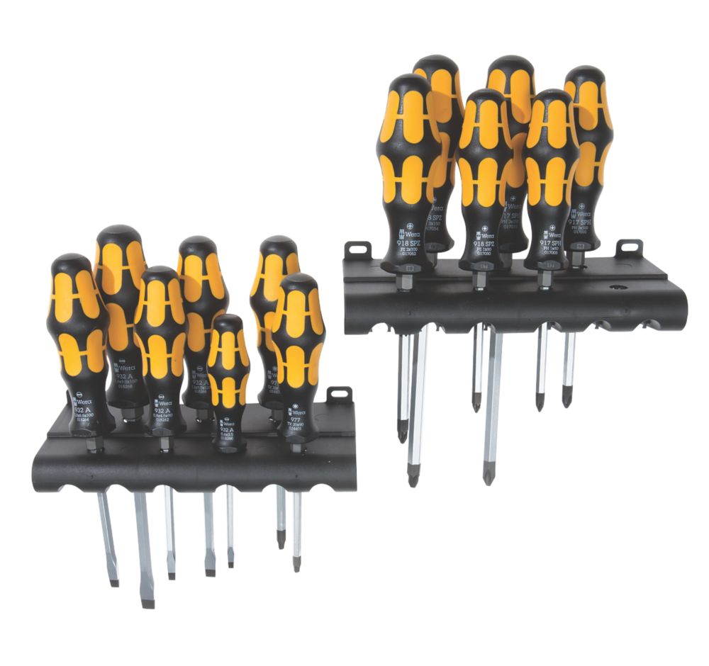 Wera Kraftform Plus Mixed Chisel Chiseldriver Set 15 Pieces — Screwfix EU