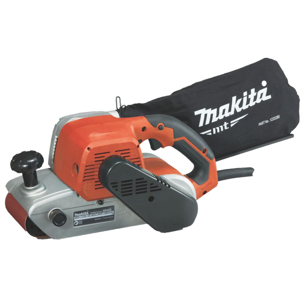 Makita M9400 4" Electric Belt Sander 240V — Screwfix EU