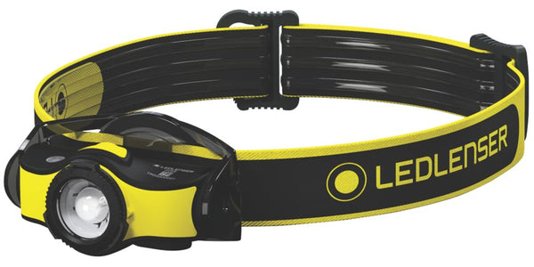 LEDlenser IH5R Rechargeable LED Head Torch BlackYellow 400lm — Screwfix EU