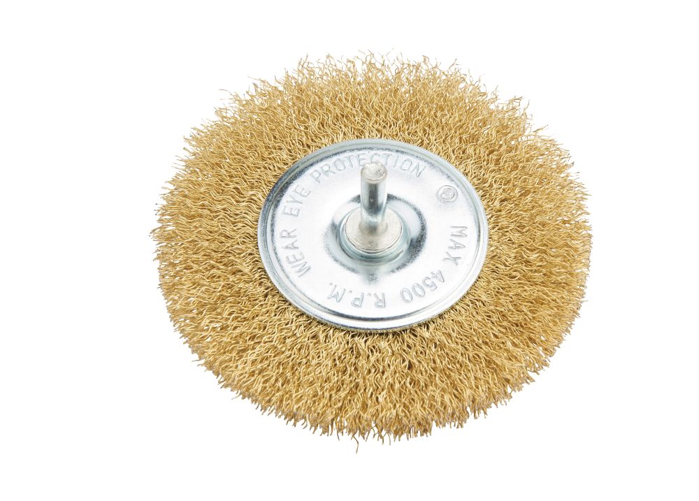 Round Shank Wire Wheel 100mm — Screwfix EU