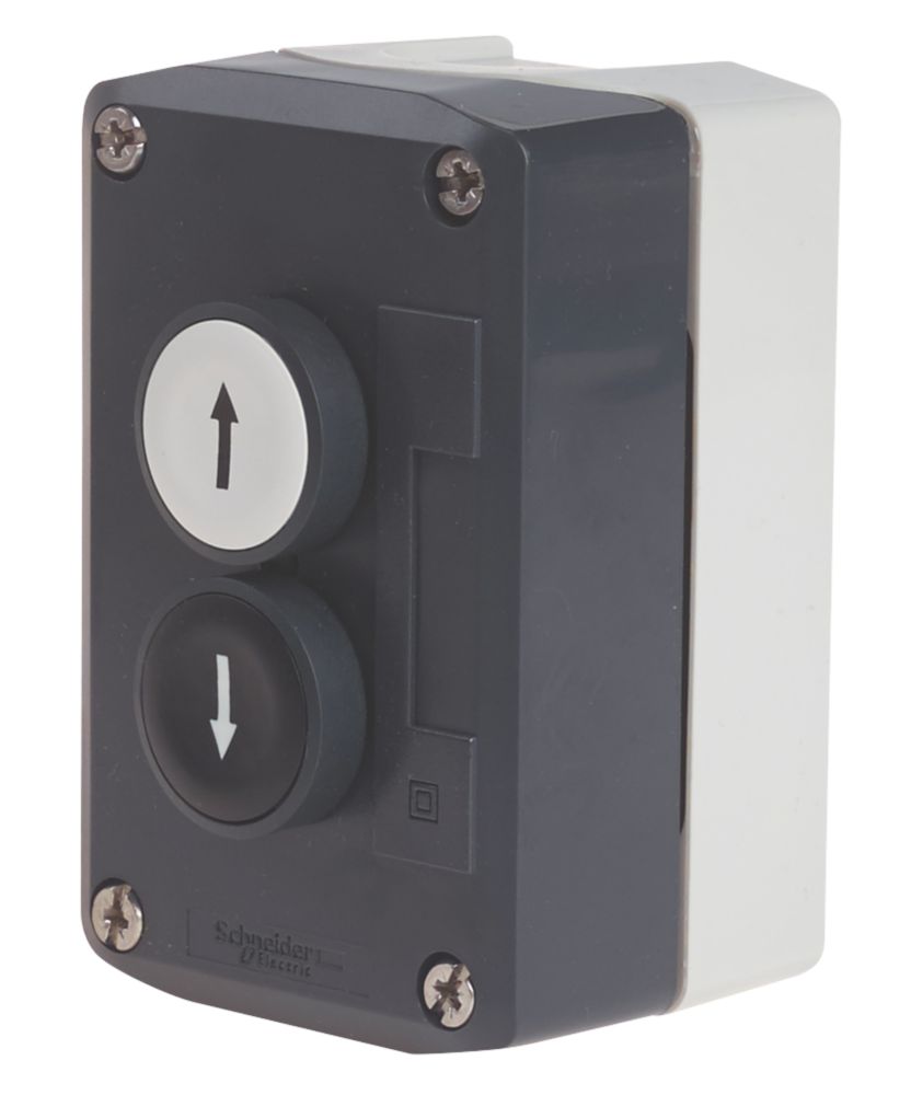 Schneider Electric XALD222 Double Pole Flush Push-Button Complete Cont ...