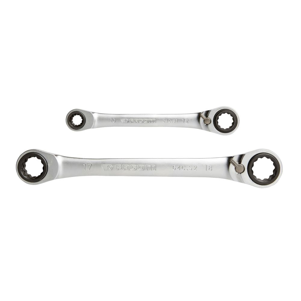 Facom Double Ratchet Spanner Set 2pcs — Screwfix EU
