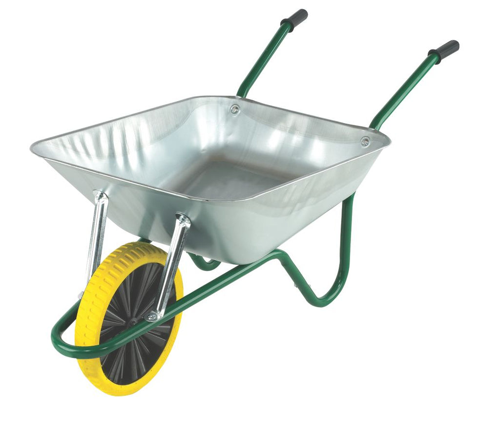 Walsall Easiload Puncture-Proof Wheel Wheelbarrow Galvanised 85Ltr ...