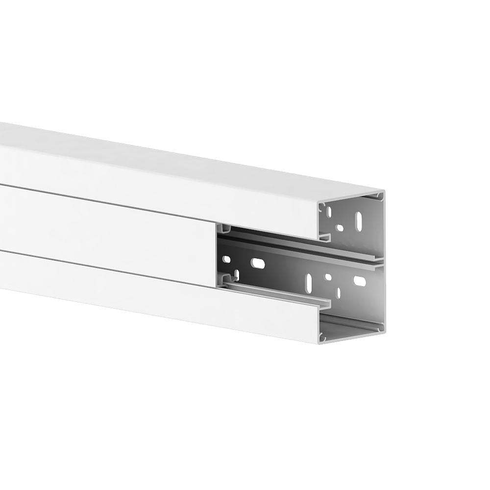 GGK Plastic White Electric Trunking Extension 100mm x 65mm x 1m ...