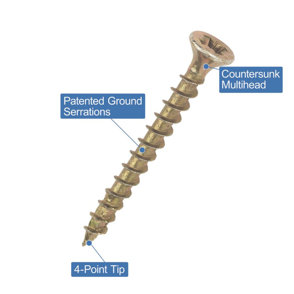 Spax PZ Countersunk Self-Drilling Woodscrews 3.5mm x 25mm 200 Pack ...