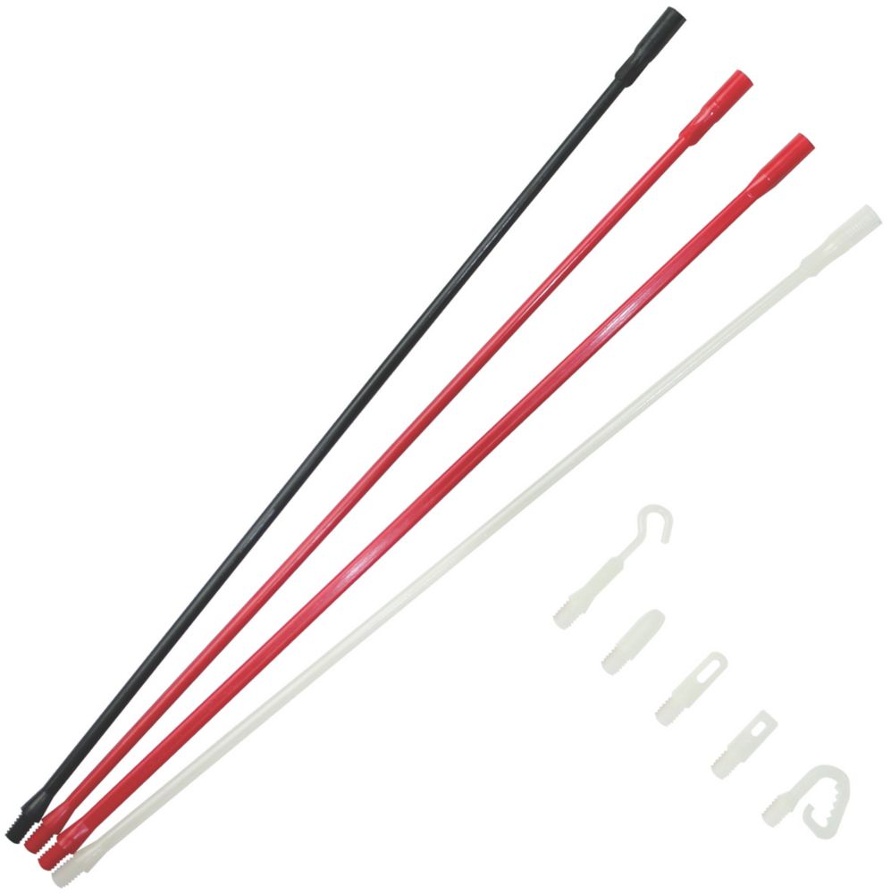Super Rod Polymer Set 28mm Mixed Cable Routing Rod Set 1.32m — Screwfix EU