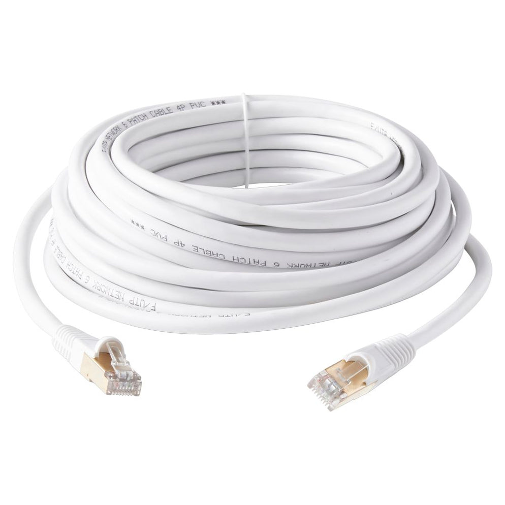White Unshielded RJ45 Cat 6 Ethernet Cable 10m — Screwfix EU