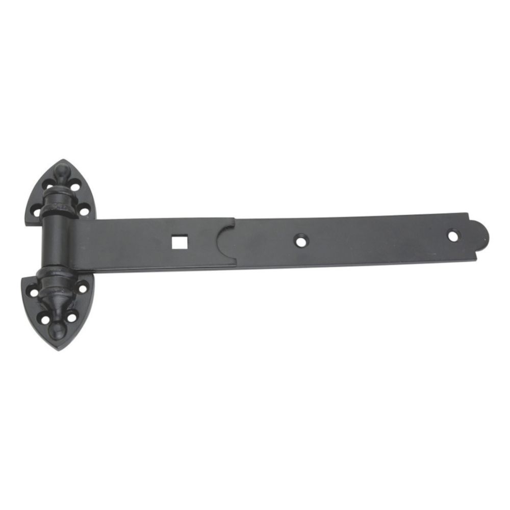 Smith & Locke Black Powder-Coated Straight Heavy Reversible Gate Hinge ...
