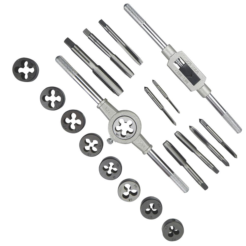 M3-M12 Metric Tap & Die Set 20 Pieces — Screwfix EU
