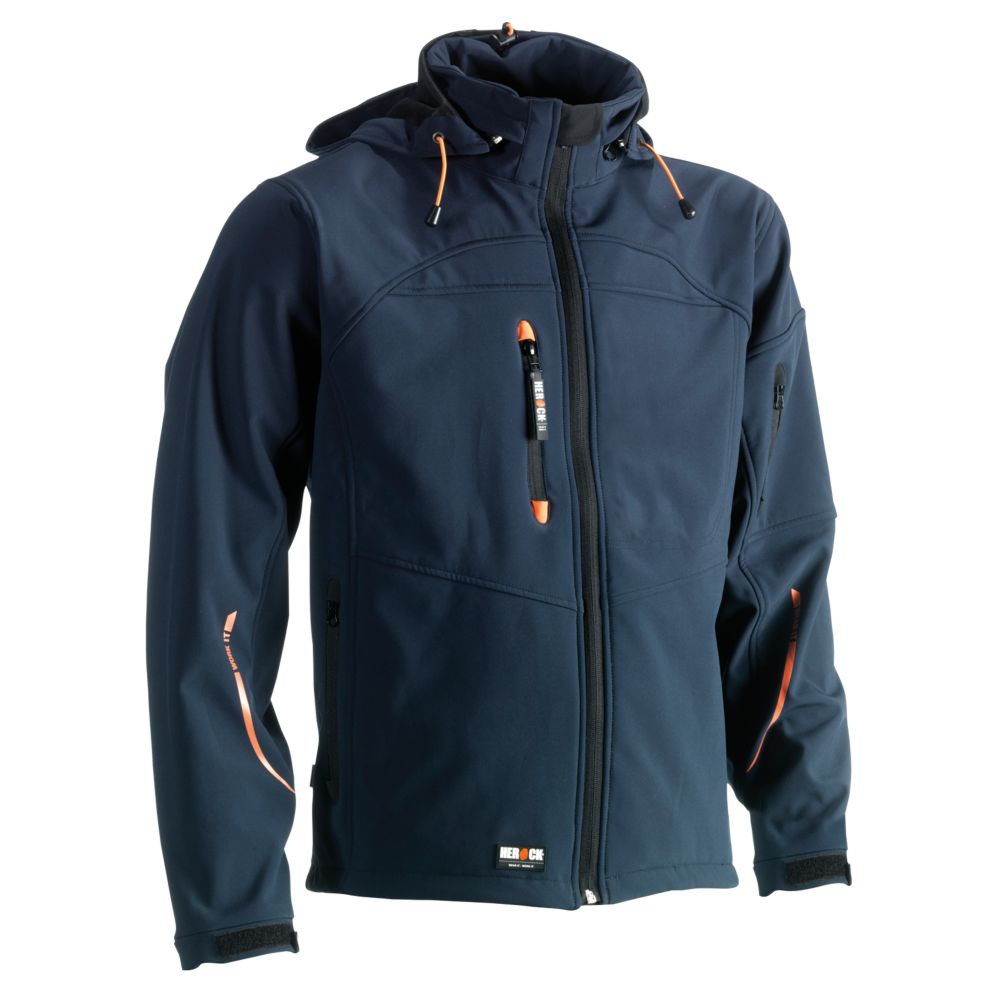 Herock Poseidon Waterproof Jacket Navy Medium — Screwfix EU