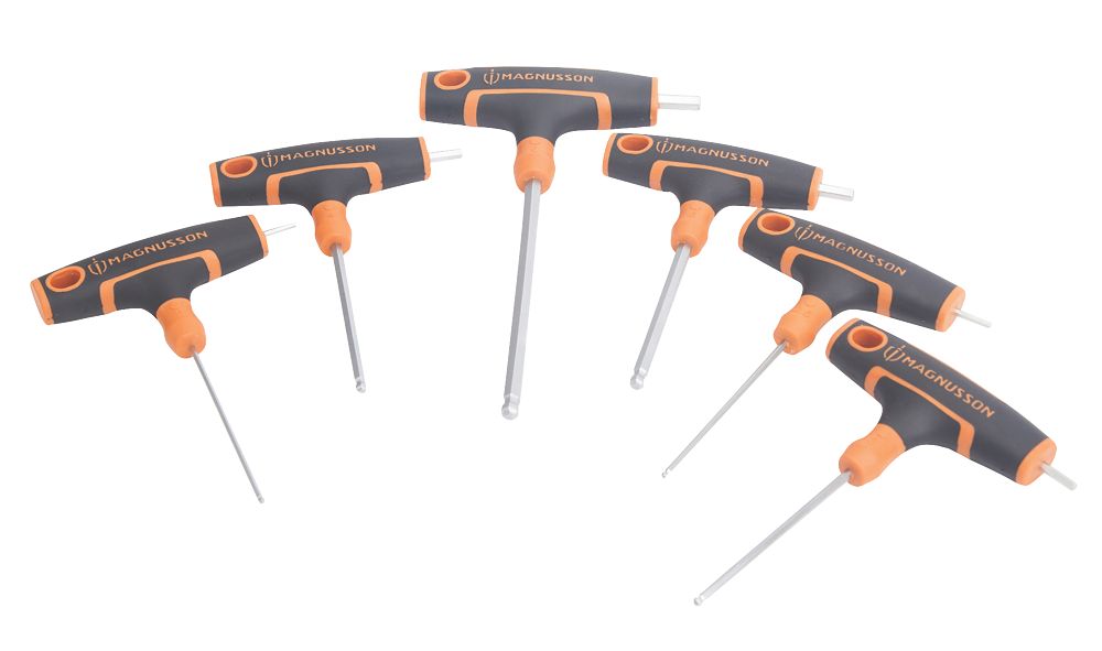 Magnusson Metric T-Handle Ball-End Metric Hex Key Set 6 Pcs — Screwfix EU