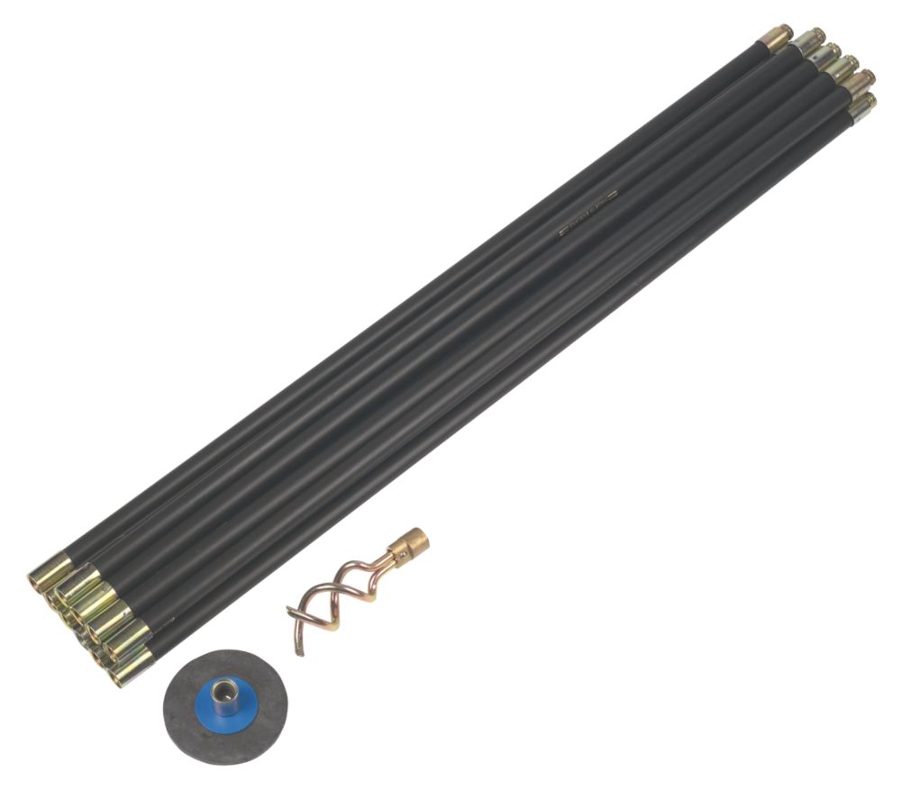 Bailey 19mm Black Drain Rod Set 9.14m — Screwfix EU