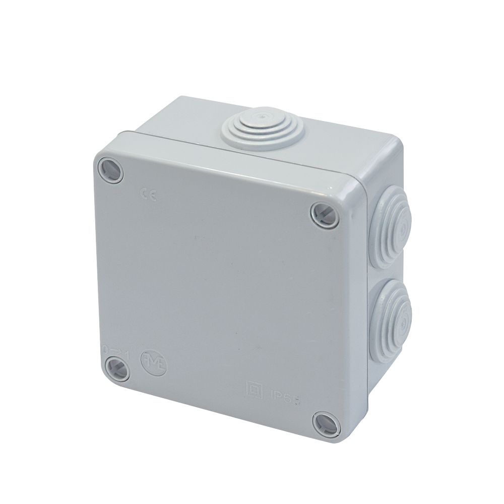 7-Entry Square Outdoor Junction Box with 7 Cable Grommets & Integrated ...