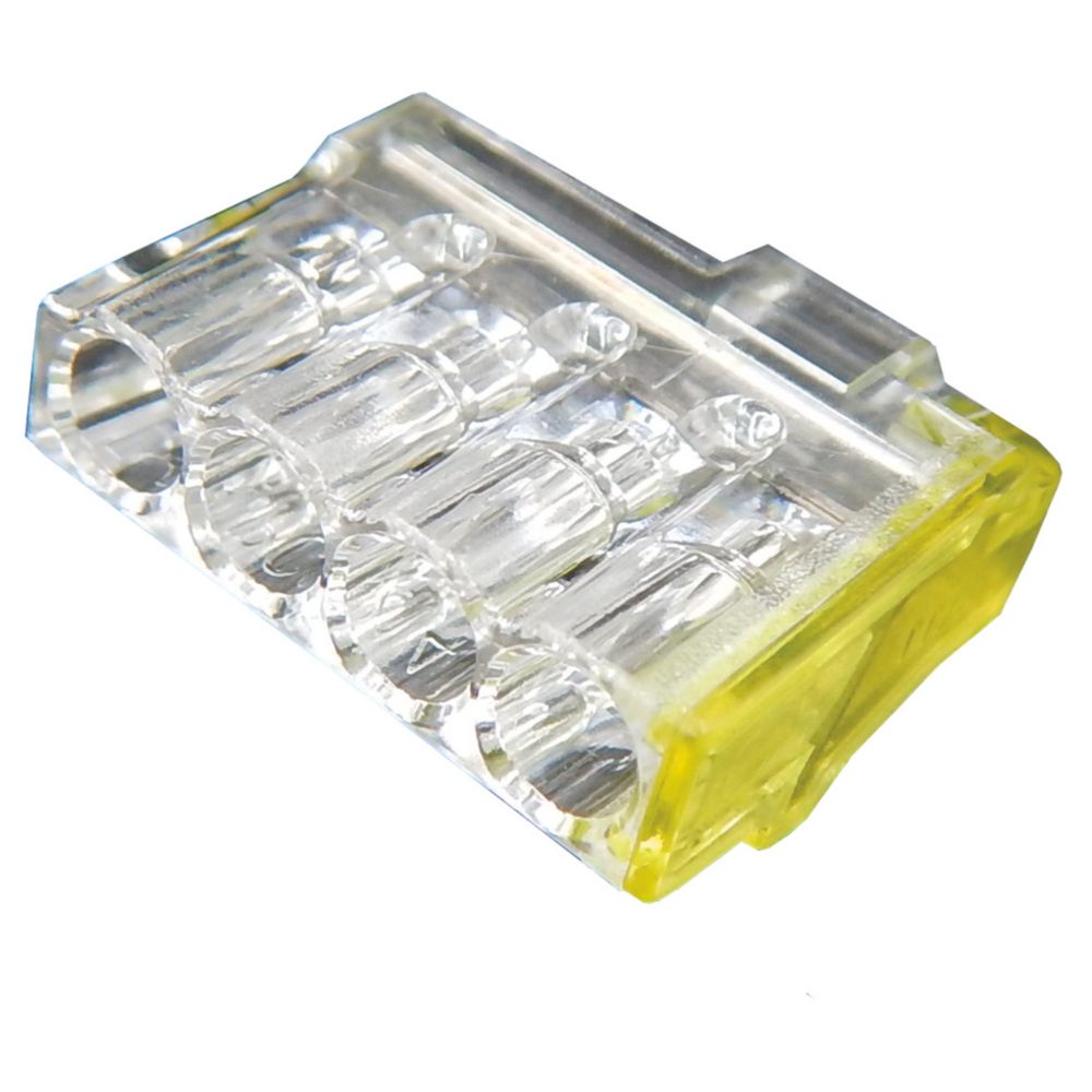 Capri 24A 4-Way Push-Wire Mini 4-Input Connectors 100 Pack — Screwfix EU