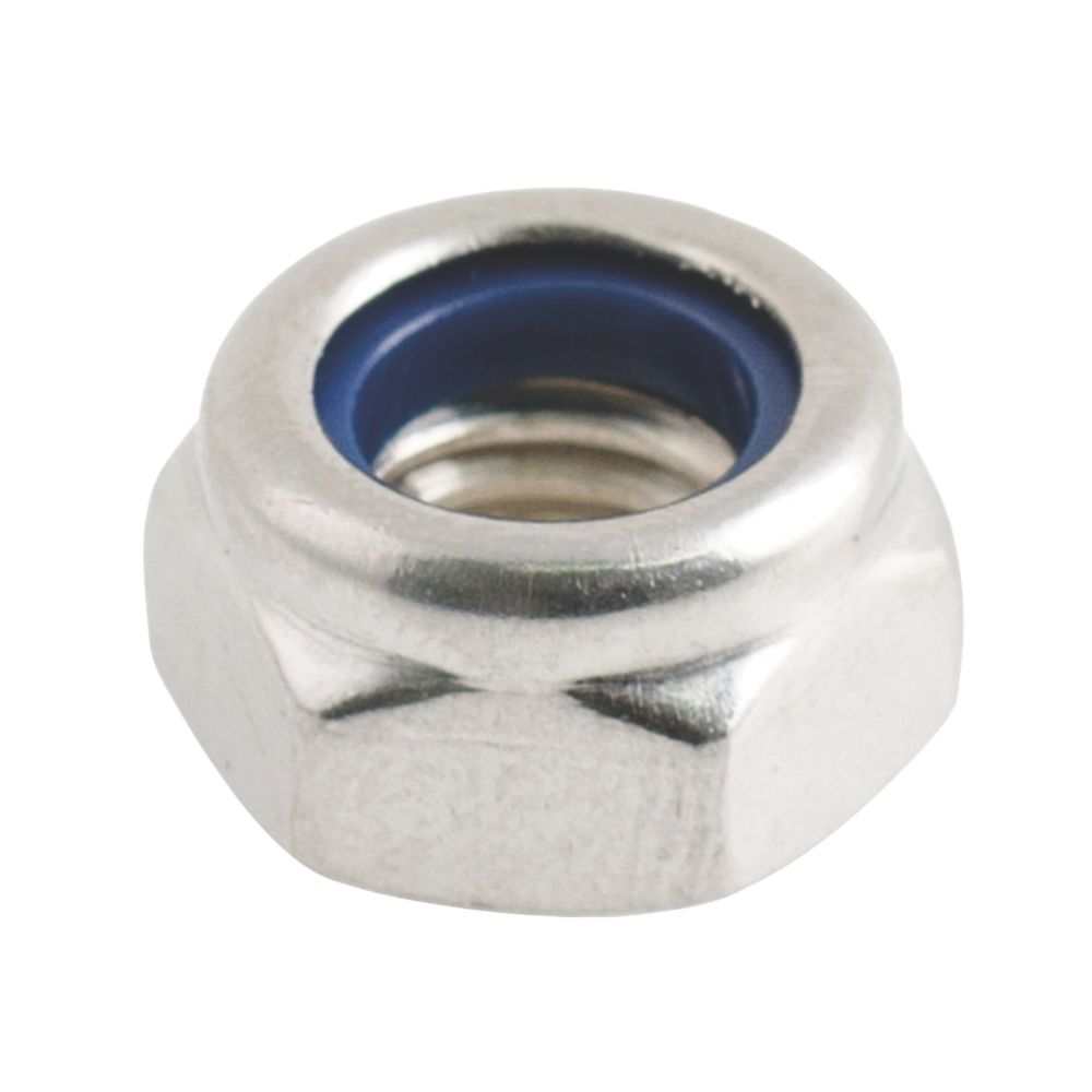 Easyfix A2 Stainless Steel Nylon Lock Nuts M8 100 Pack — Screwfix EU