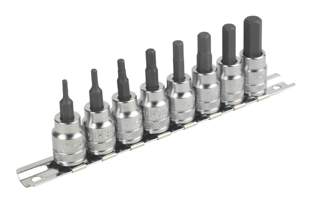 Magnusson 38" Drive Hex Bit Socket Rail 8 Pcs — Screwfix EU