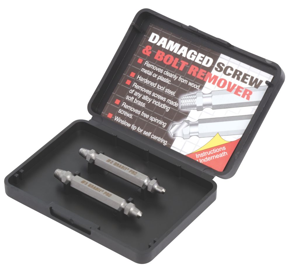 Trend Grabit Damaged Screw & Bolt Remover Set 2 Pieces — Screwfix EU