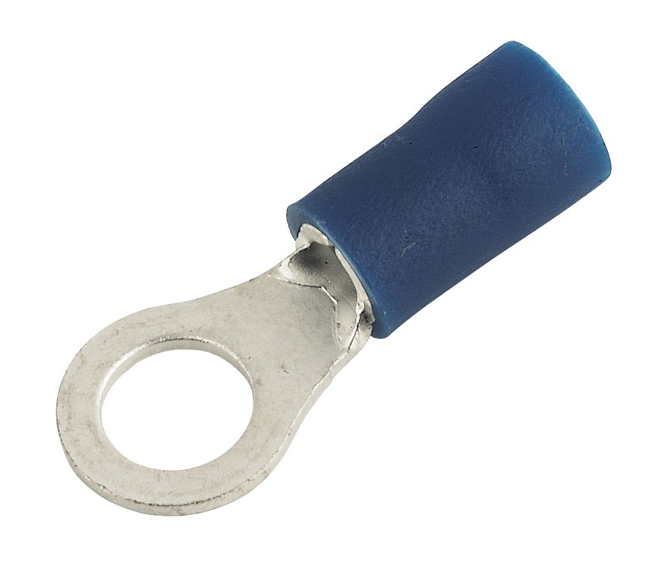 Insulated Blue 4mm Ring Crimp 100 Pack — Screwfix EU