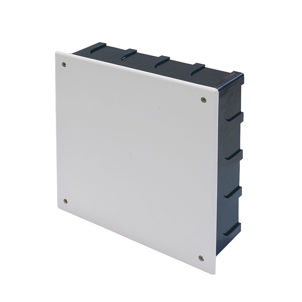 16-Entry Square Flush-Mounting Junction Box with Entries & Screw Closu ...