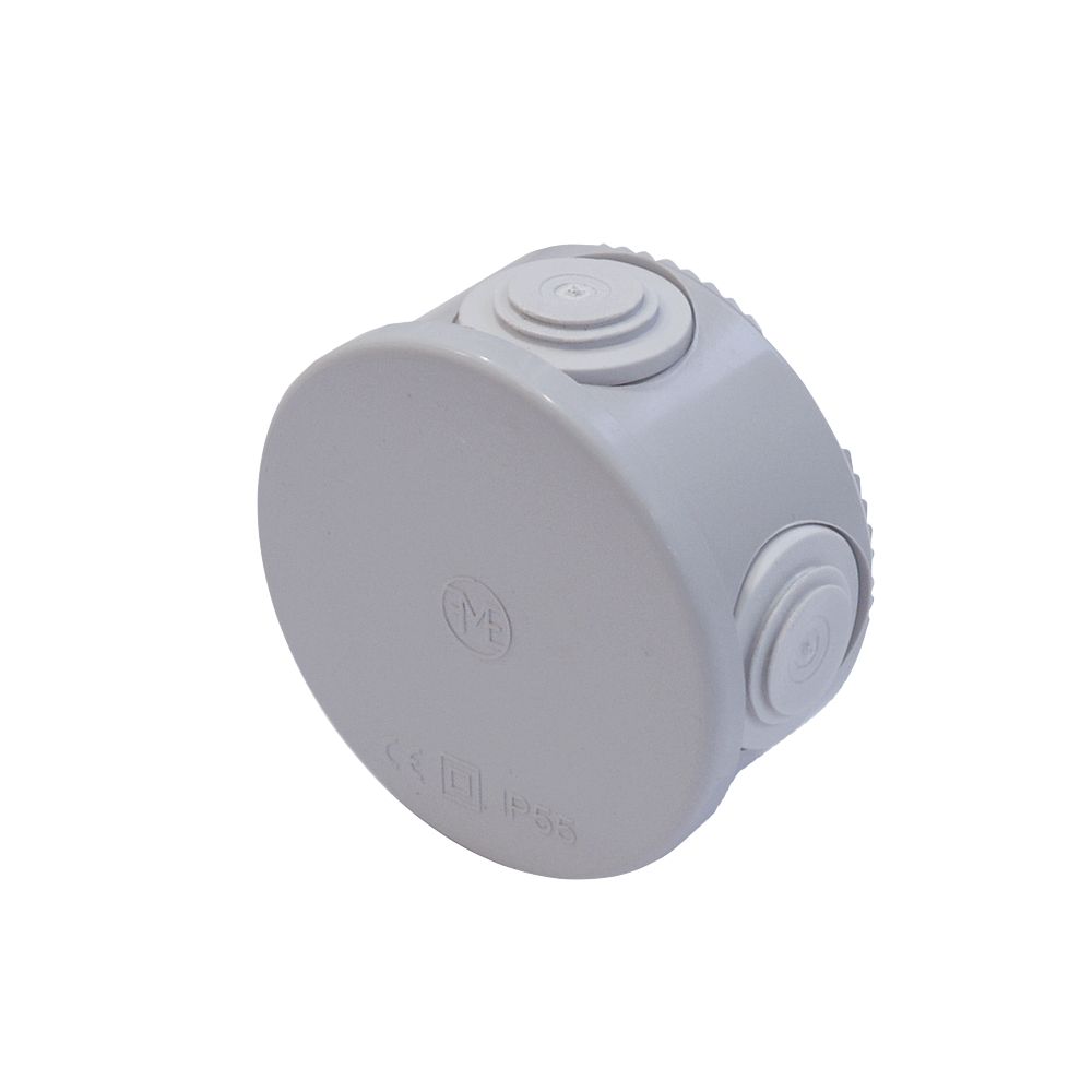 4-Entry Round Outdoor Junction Box with 4 Cable Grommets & Integrated ...