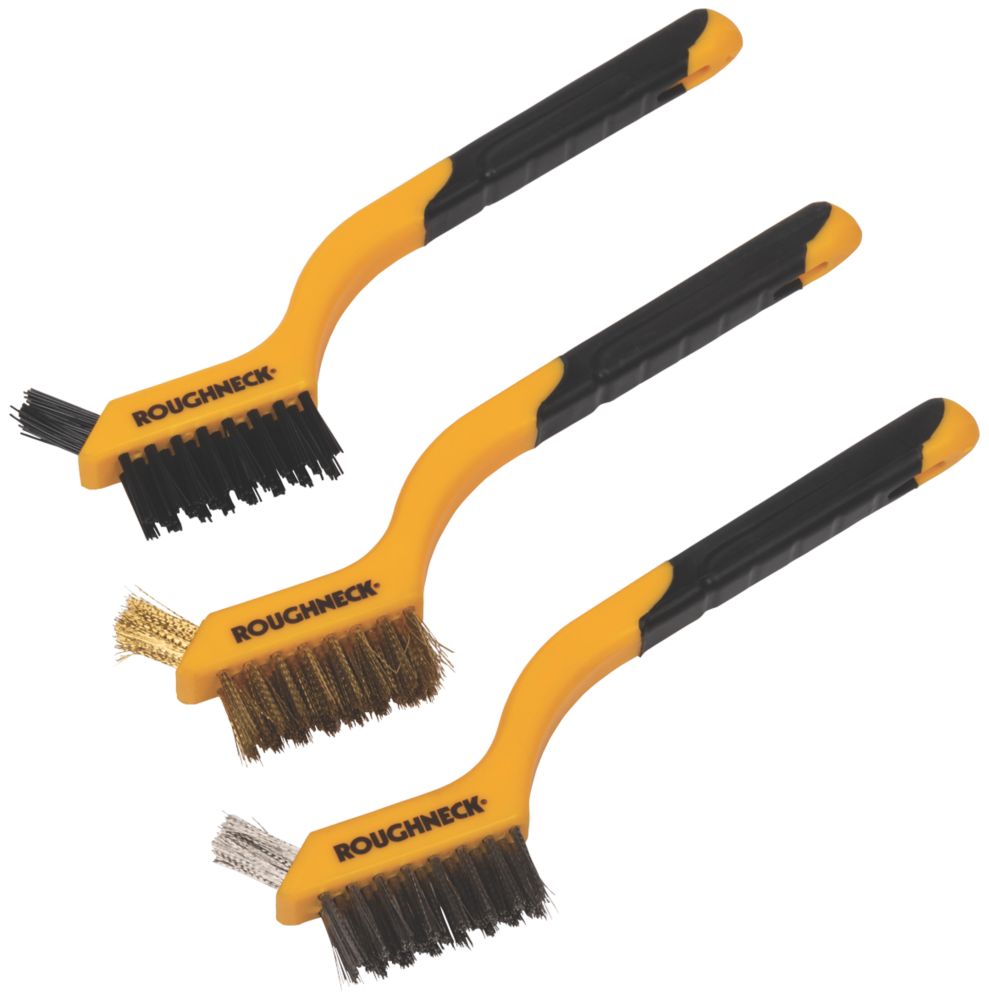 Roughneck Mini Wire Brush Set 3 Pieces — Screwfix EU