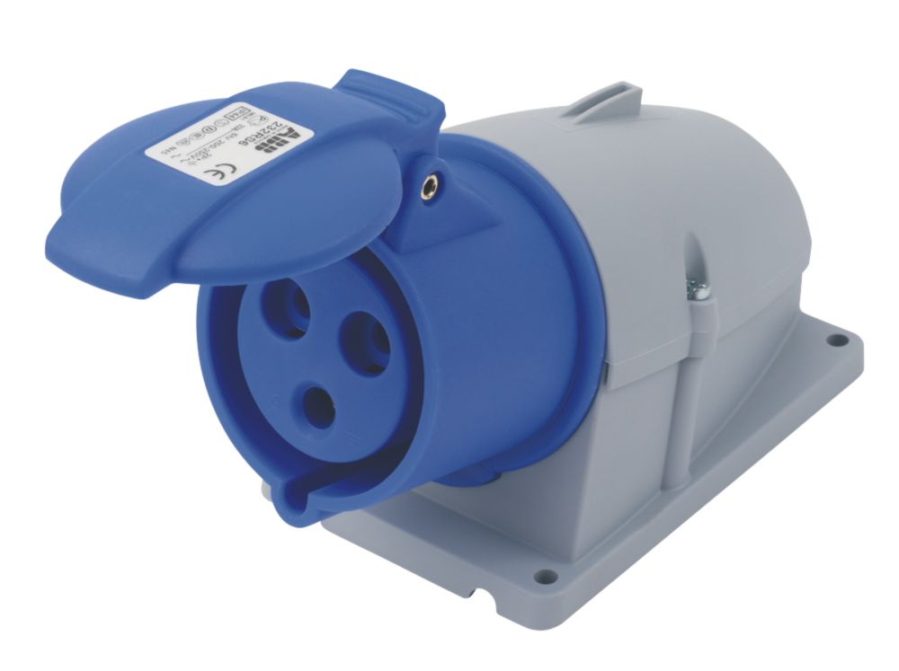 ABB 32A 2P+E Surface Socket 250V — Screwfix EU